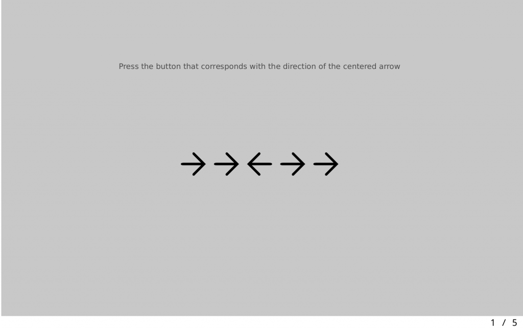 Institute for Language Sciences Labs | Flanker Task